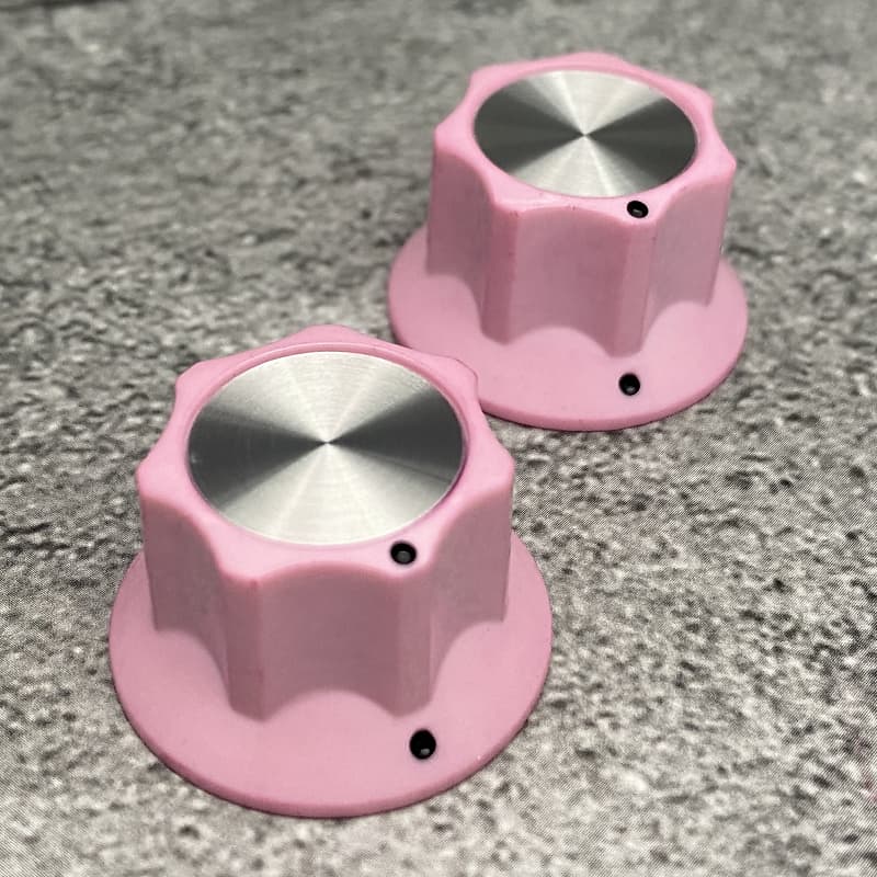 2x Light Pink Custom Color Large Univox Moog Synth Knobs | Reverb