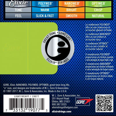 Elixir 19077 Optiweb Nickel Plated Steel Electric Guitar | Reverb