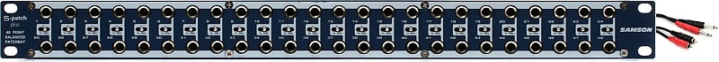 Samson S-Patch Plus 48-point Balanced Patchbay Bundle with | Reverb
