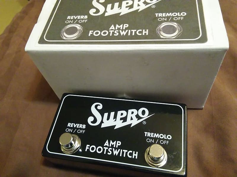 Supro SF2 Tremolo/Reverb Dual Button Footswitch, New | Reverb