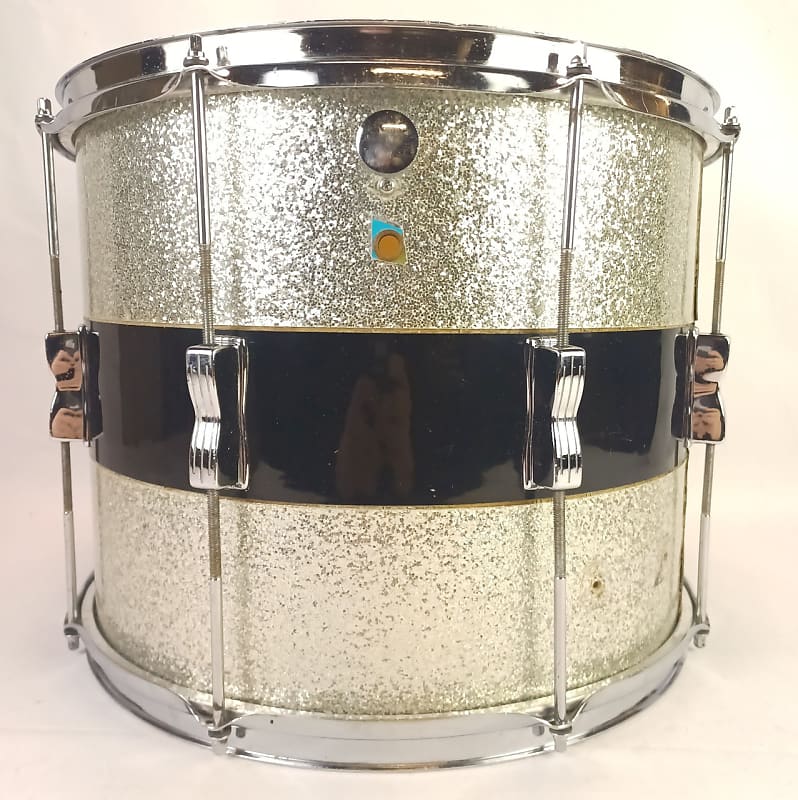 Ludwig 12x15"Tenor Tom Drum Silver Sparkle/Black Cortex | Reverb