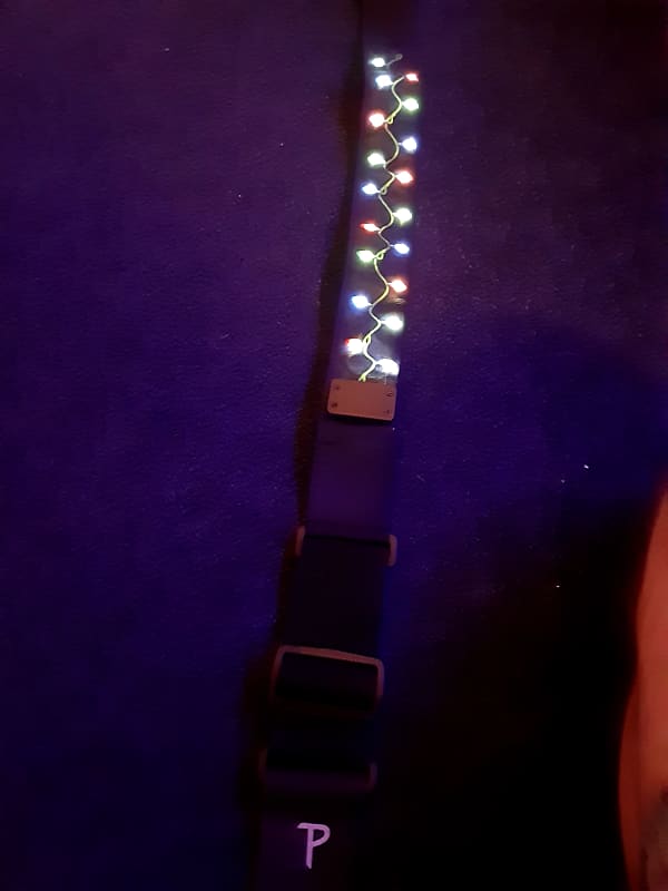 Perry's Christmas Light Up Led Guitar strap Black With Led | Reverb