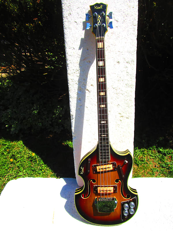 Kent Bass Guitar, 1960's, Japan, Sunburst Finish, Original | Reverb