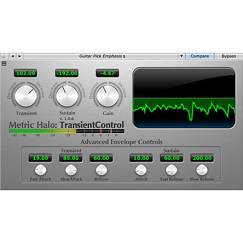 Metric Halo Software TransientControl Transient Modifier and | Reverb