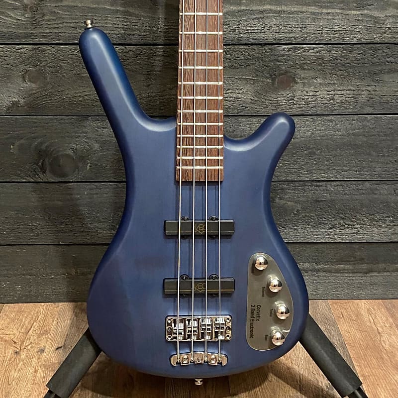 Warwick RockBass Corvette Basic 4 String Blue Electric Bass | Reverb
