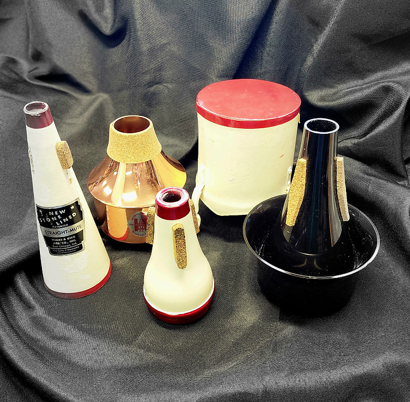 Humes & Berg Trumpet Mutes, plus Harmon - Bach - Set of 5 | Reverb