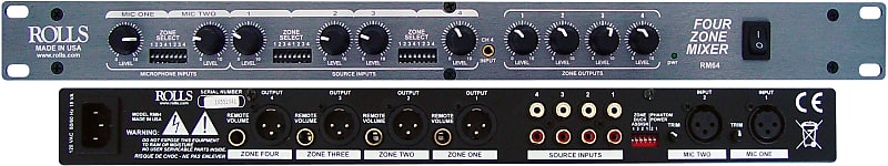 Rolls RM64 Four Zone Mixer | Reverb