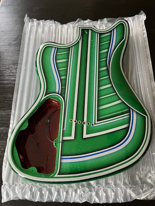 Custom painted Tone Bakery Jazzmaster body | Reverb