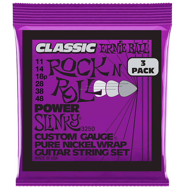 Ernie Ball Power Slinky Classic Rock n Roll Nickel Electric | Reverb