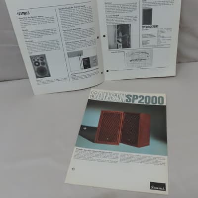 Vintage Original Sansui SP-2000 Speaker Owners Manual | Reverb