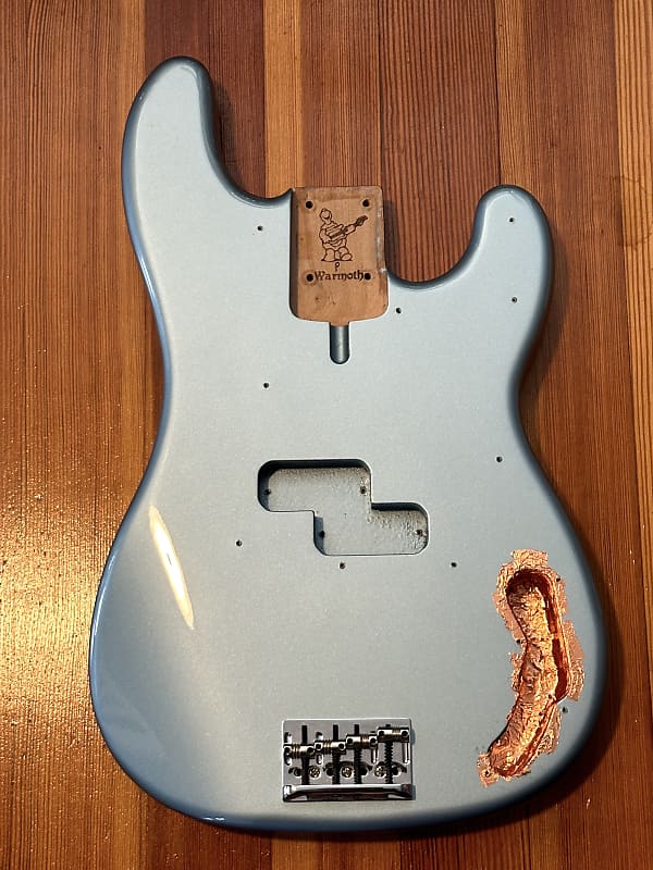 Warmoth Precision Bass Body - Ice Blue Metallic | Reverb