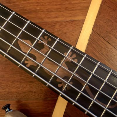 Warmoth USA Gecko 5 String Natural Active Bass Guitar w/ | Reverb