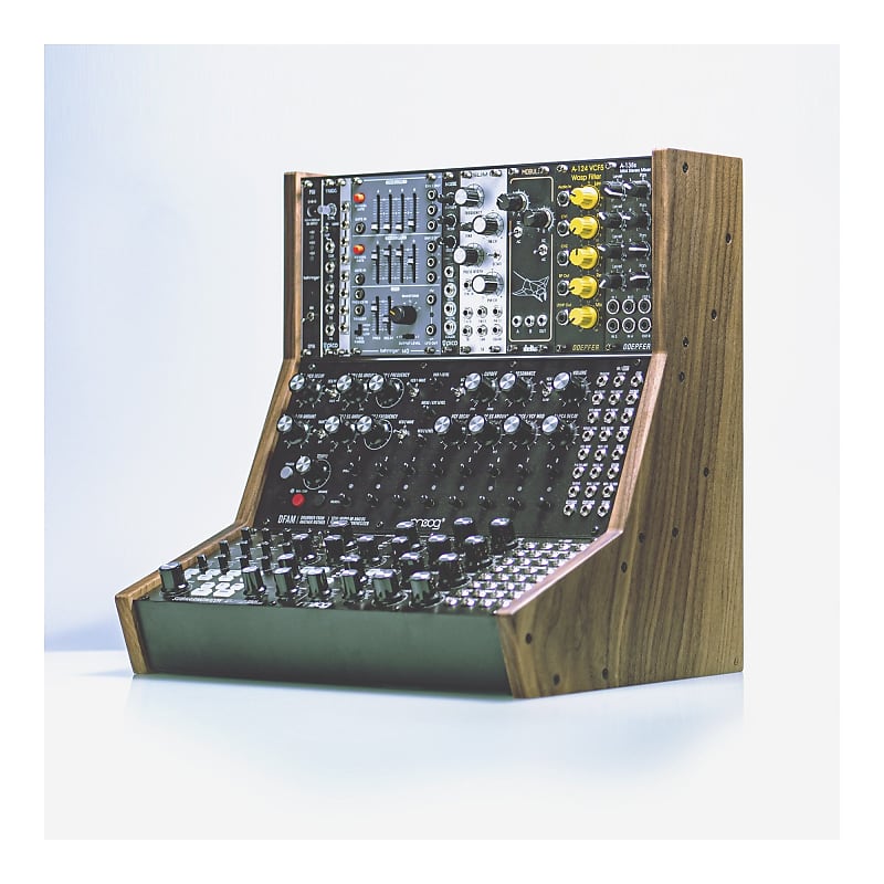 Mount for 3 Moog semi-modular modules in solid hardwood | Reverb