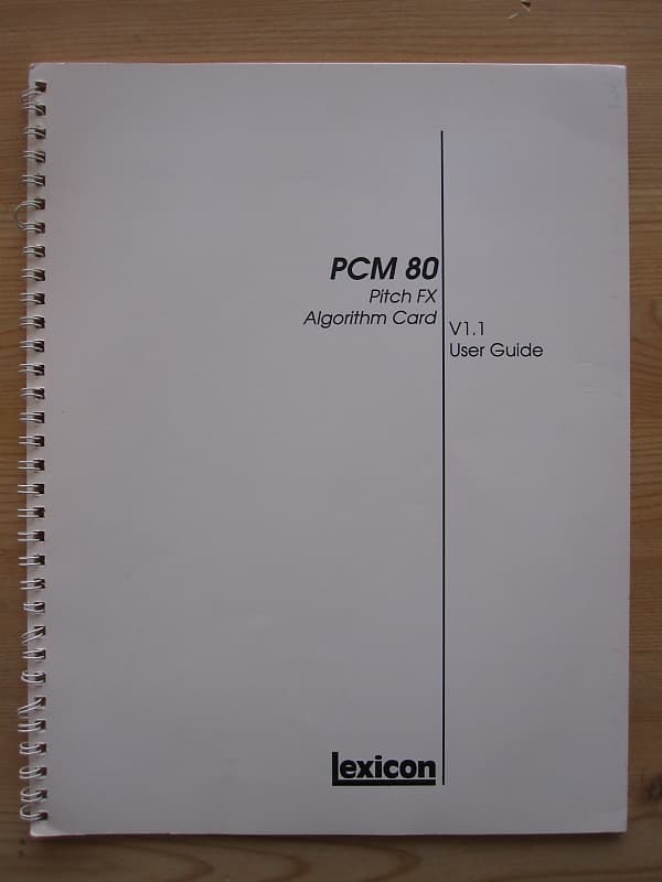 Lexicon Pitch FX Algorithm card user guide v1.1 expansion | Reverb