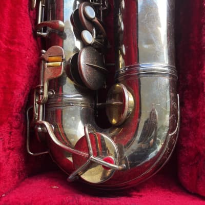 Vintage Conn transitional tenor saxophone naked lady | Reverb