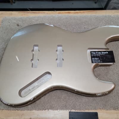 MJT Jazz Bass Body 2022 - Relic Shoreline Gold | Reverb