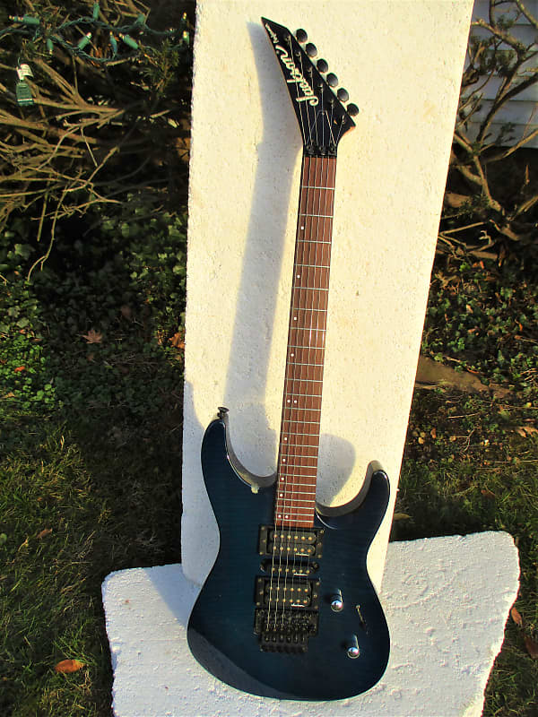 Jackson Performer Guitar, 1996, Japan, Blue See-Thru Flame | Reverb