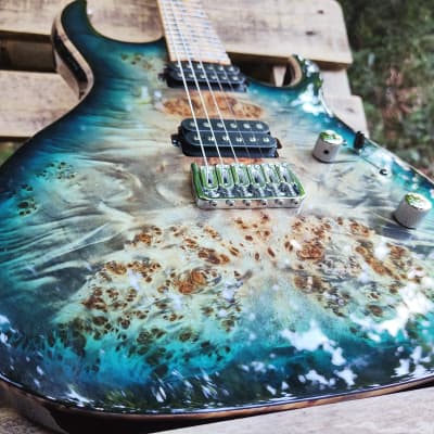 Kiesel DC 600 Teal Poplar - Pale Moon Ebony Jeff Kiesel | Reverb