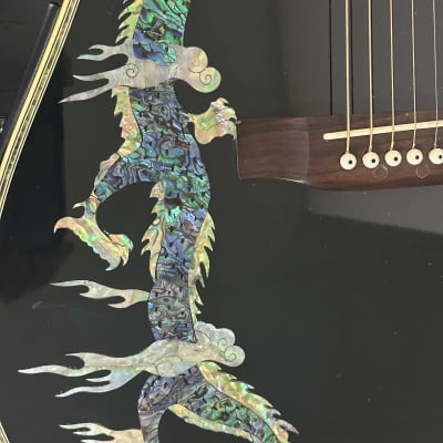 Dillon - Black Gloss - Dragon Inlay - AMAZING | Reverb