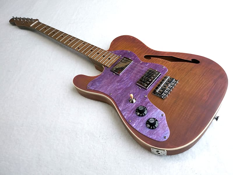 Custom Thinline Telecaster Western Sunset Flame Maple Left | Reverb