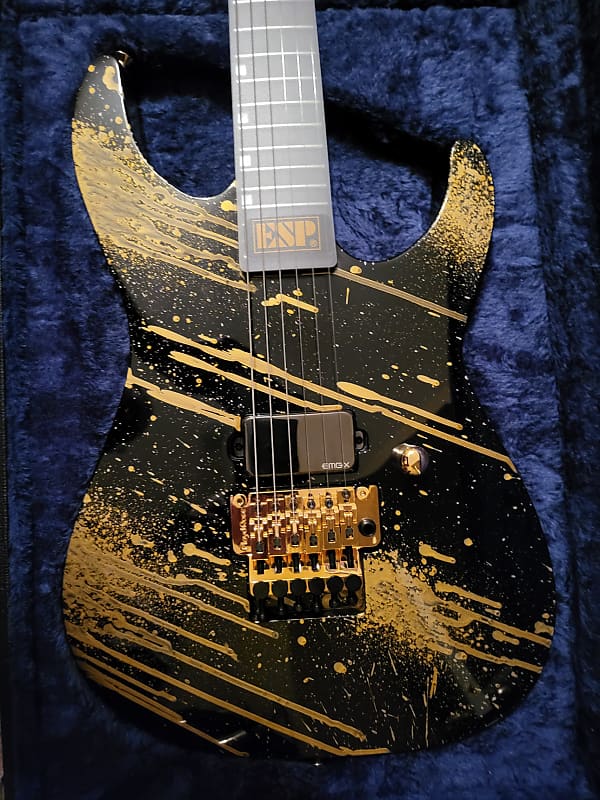 ESP ESP USA M-I NYB FR 2022 Gold Splatter | Reverb
