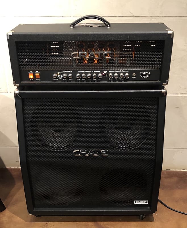 Crate Blue Voodoo Electric Guitar Amp Half Stack Made in USA | Reverb