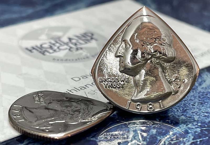 The Highland Plectrum Co. One 1981 USA Quarter Coin Pick / | Reverb UK