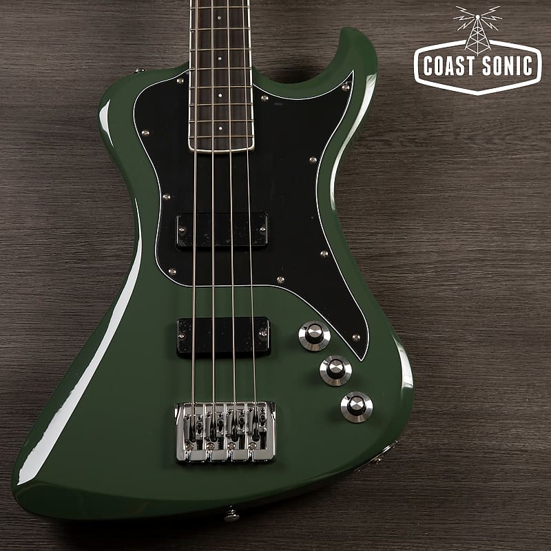 Dunable Guitars R2 DE Bass - Gloss Olive Green | Reverb