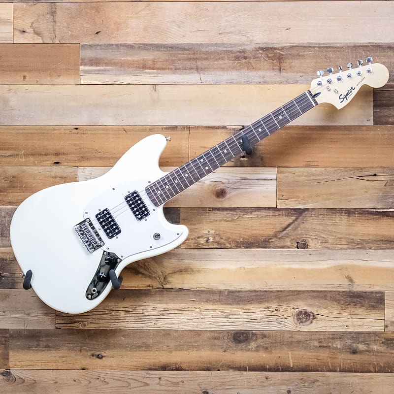 Squier FSR Bullet Mustang HH Electric Guitar, Olympic White | Reverb