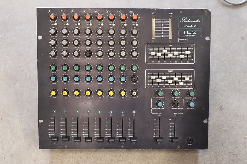 Studiomaster 8 into 2 Mosfet Powered Mixer 1970s | Reverb