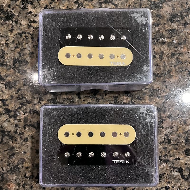 Tesla Opus-1 Alnico 5 Zebra Guitar Pickups | Reverb