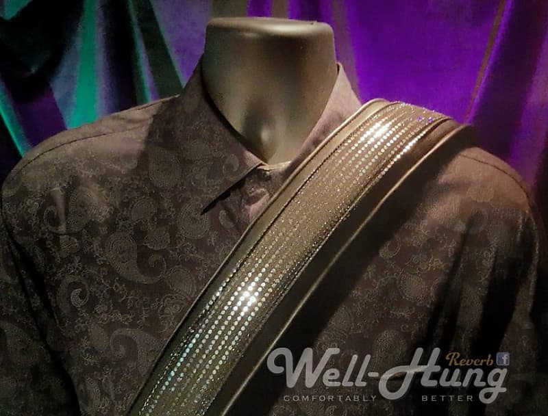 Well-Hung Star Power "Disco Stu" 3" wide padded guitar strap | Reverb