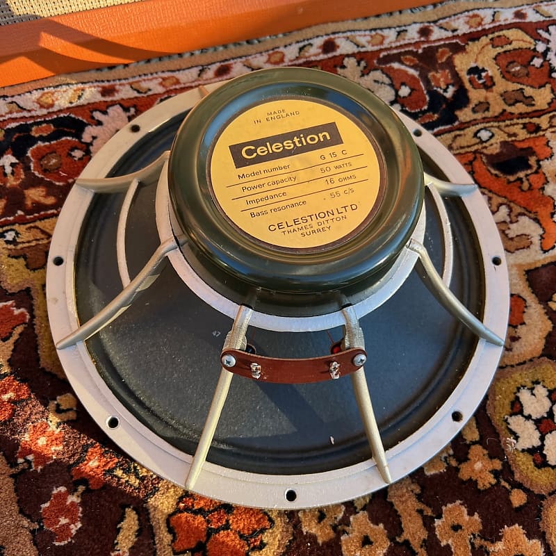 Vintage 1970 Celestion G15 G15C 50w 16ohm 15" Greenback | Reverb