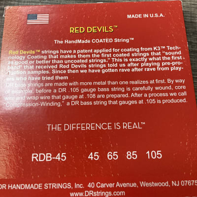 DR Red devil RDB-45 red devil bass guitar strings 2024 - | Reverb