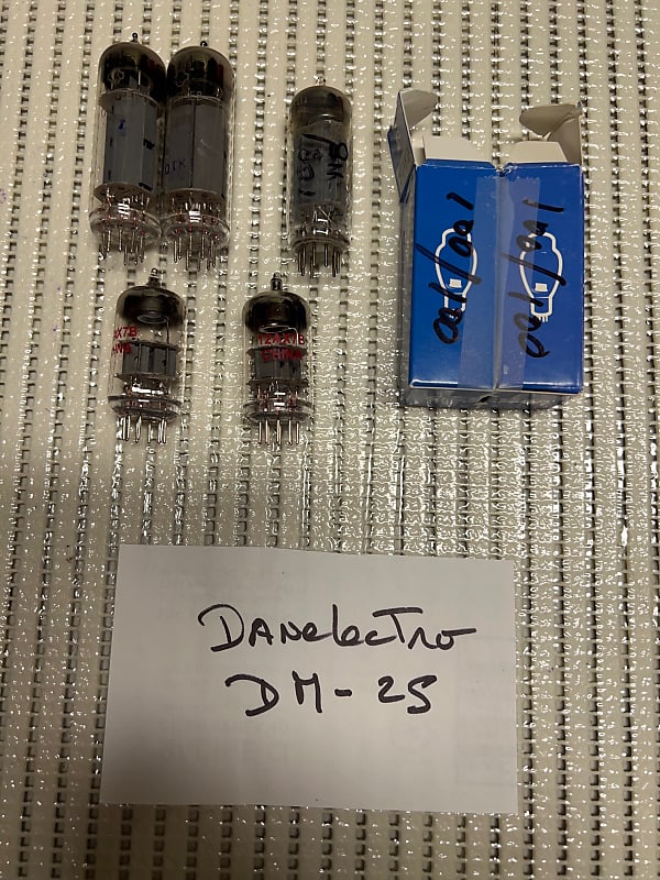 Danelectro Amp model DM 25 ; Tubes Package ( set of 5) | Reverb
