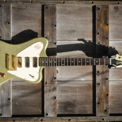 Gibson Custom Shop 1 of 1 Non Reverse FireBird Gold Sparkle | Reverb