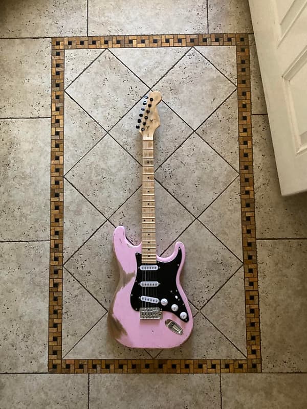 Pink Relic Stratocaster | Reverb