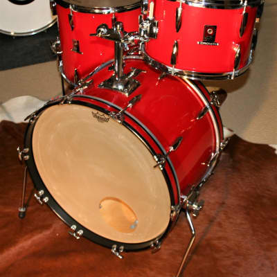 Vintage Premier Crown Drum set. 22, 13, 16 Red, Rare. Very | Reverb