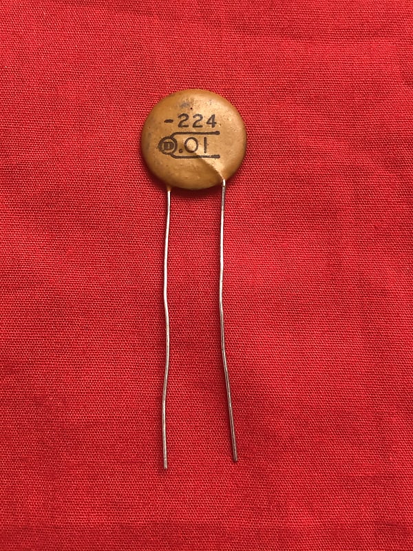 Circle D .01 uF -224 Capacitor Ceramic Disc woman Tone meas. | Reverb