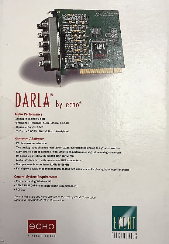 Echo DARLA PCI Sound Card New Old Stock Original Box | Reverb