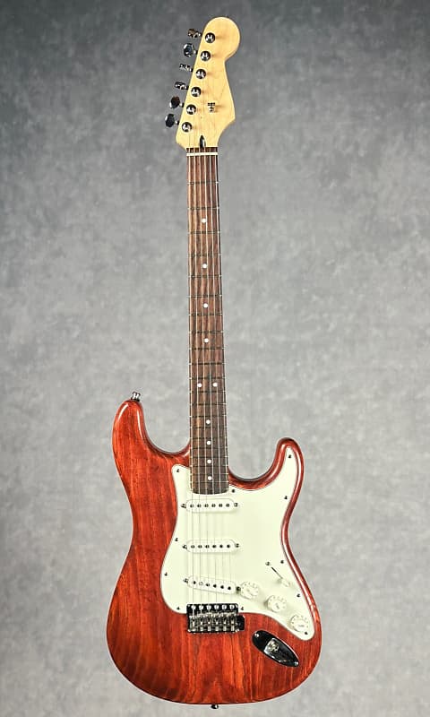 Used Cherry Stain Partscaster Strat, w/ Case | Reverb