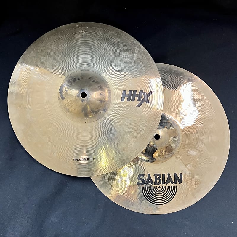 Sabian HHX 14-inch Stage Hats, Old Logo, 984gm/1393gm | Reverb