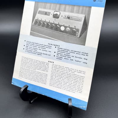 RCA BC-2B Tube Mixing Console Brochure 1954 | Reverb