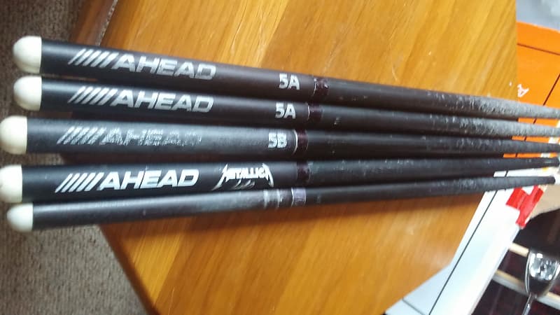 Ahead DRUMSTICKS LOT 5A 5B Lars Ulrich Metallica | Reverb
