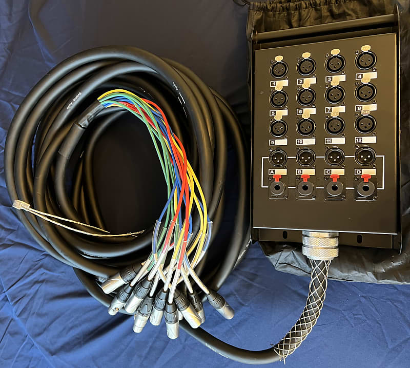 Seismic Audio 12x4 50-foot XLR Stage Snake | Reverb