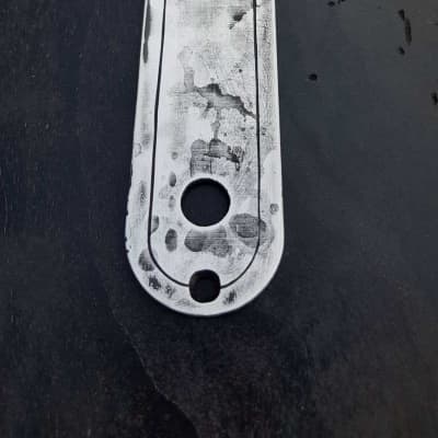 Custom telecaster hand-engraved floral relic aluminum | Reverb France