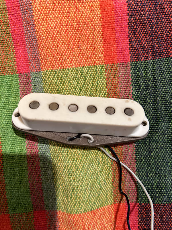 1975 Fender Stratocaster Pickup, Original, Flat Pole, Grey | Reverb