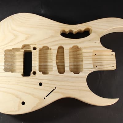 Unfinished 6 string, Jem style ASH guitar body, rear route, | Reverb