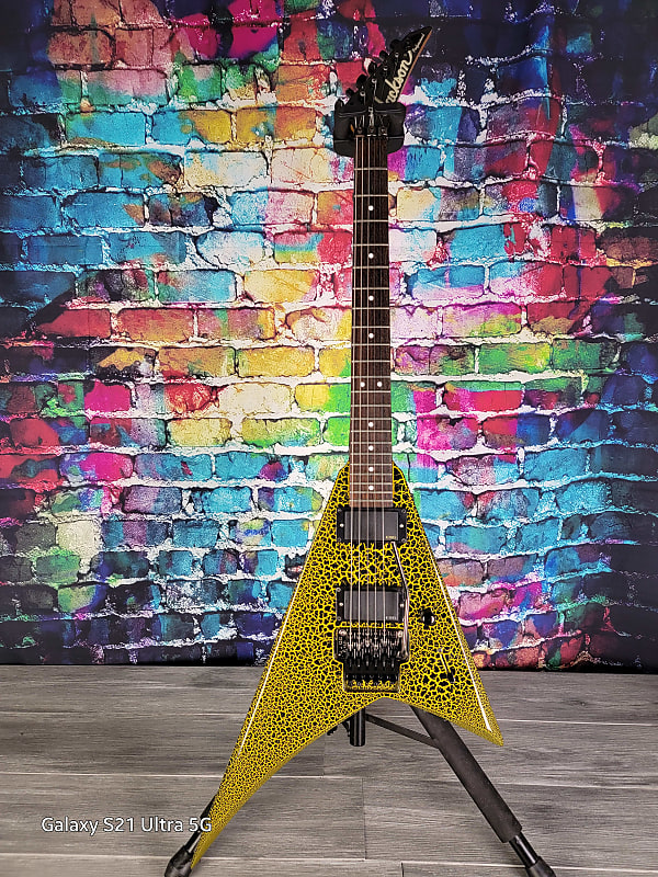 Jackson Rhoads Professional EX 1993 - Custom black/yellow | Reverb