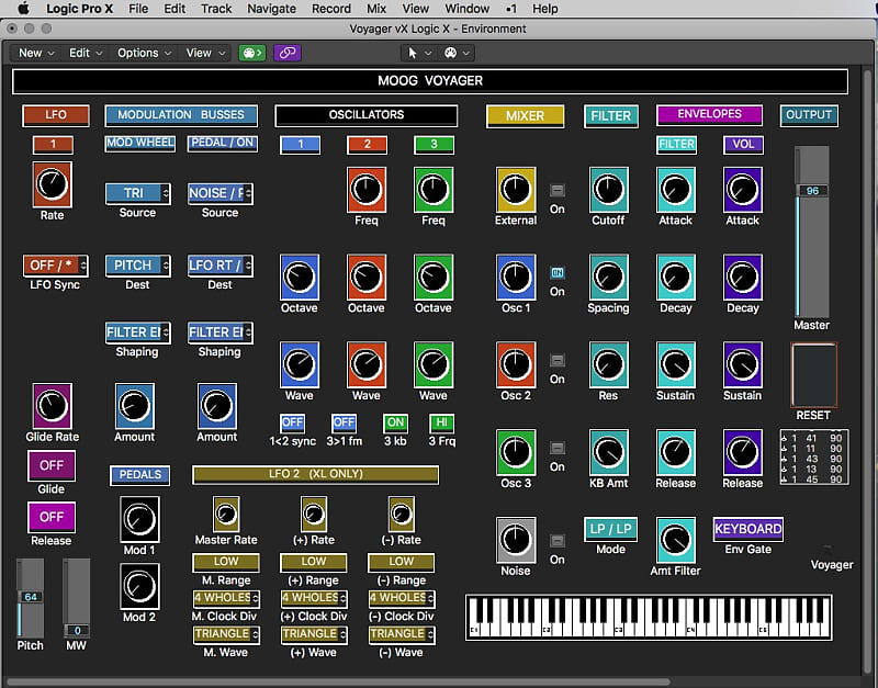VIRTUAL Moog Voyager editor / programmer - LOGIC v4 - X | Reverb